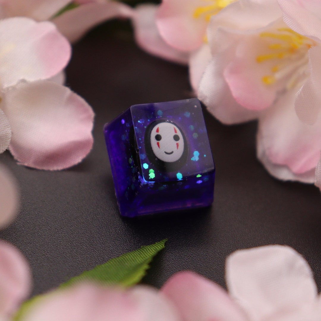 Kawaii Face Artesian Keycap | Handmade Keycap | Anime Keycap ...