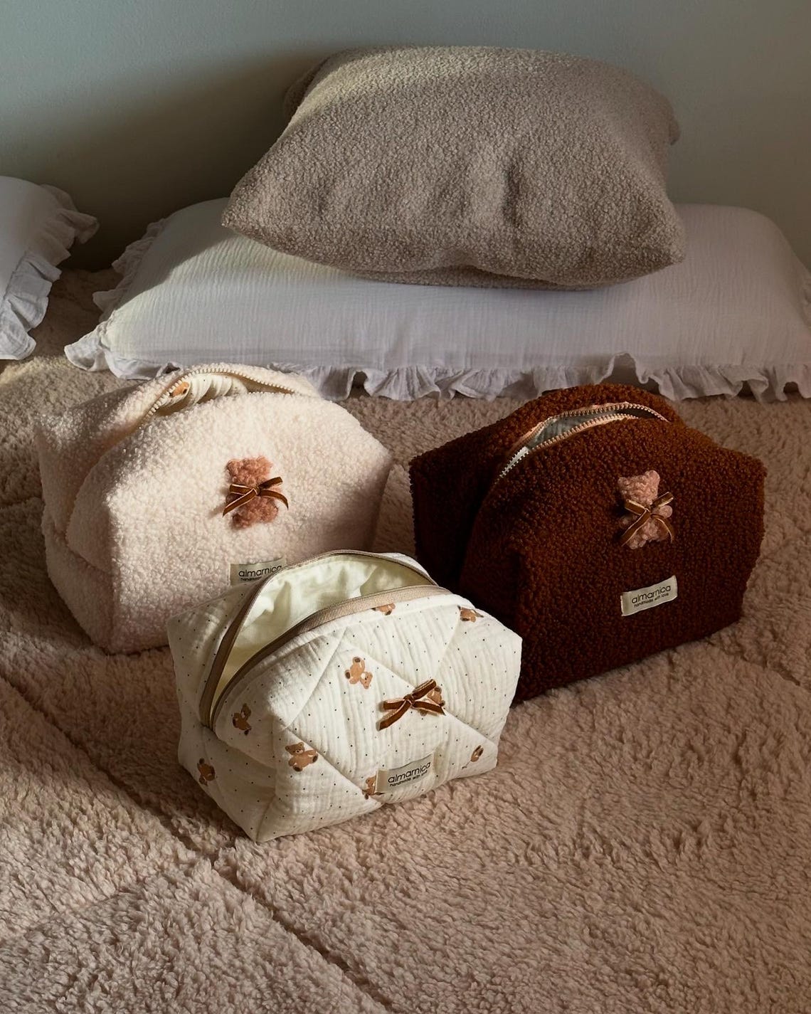 Teddy Bear Cosmetic Bag - Etsy
