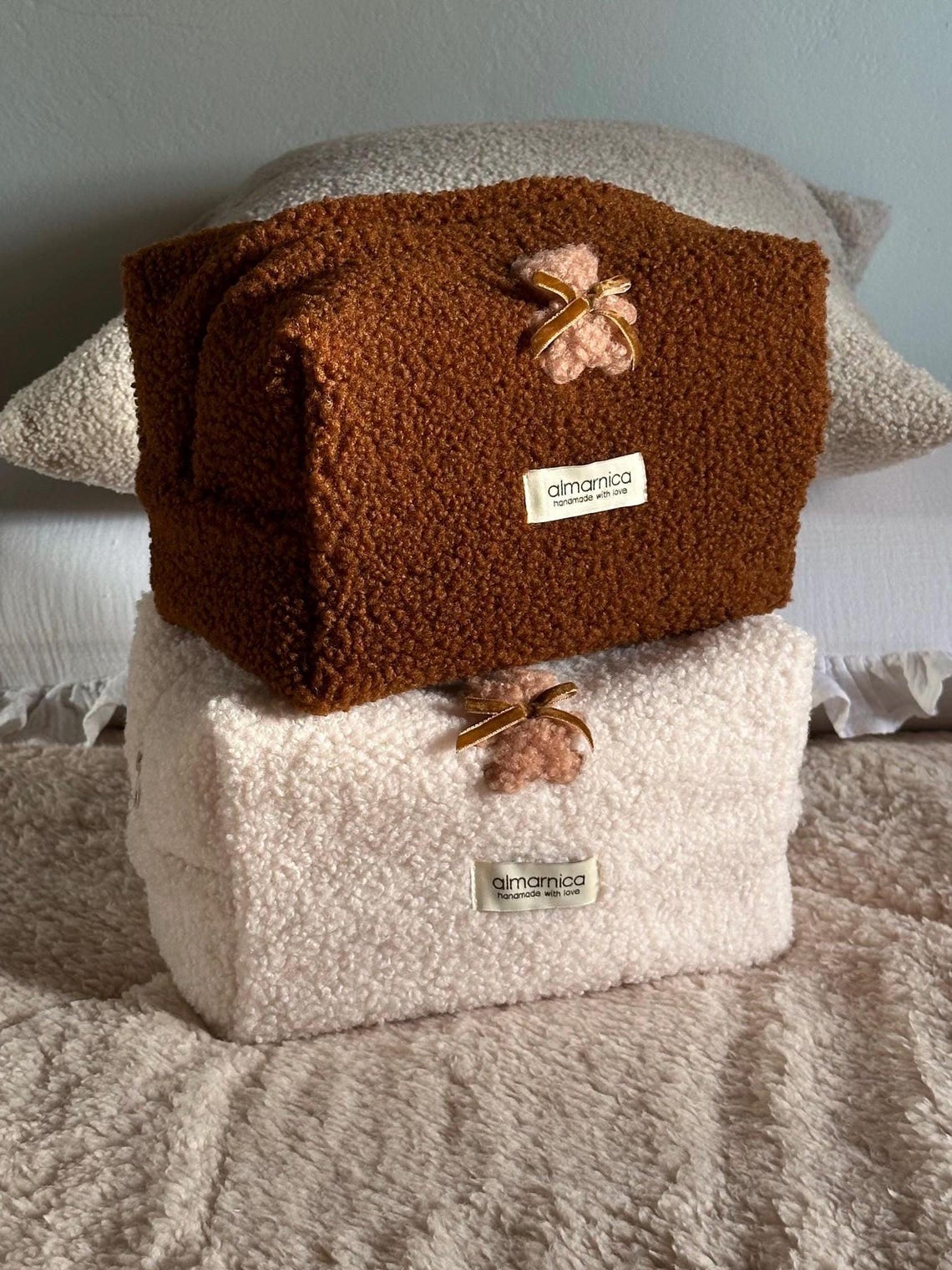 Teddy Bear Cosmetic Bag - Etsy