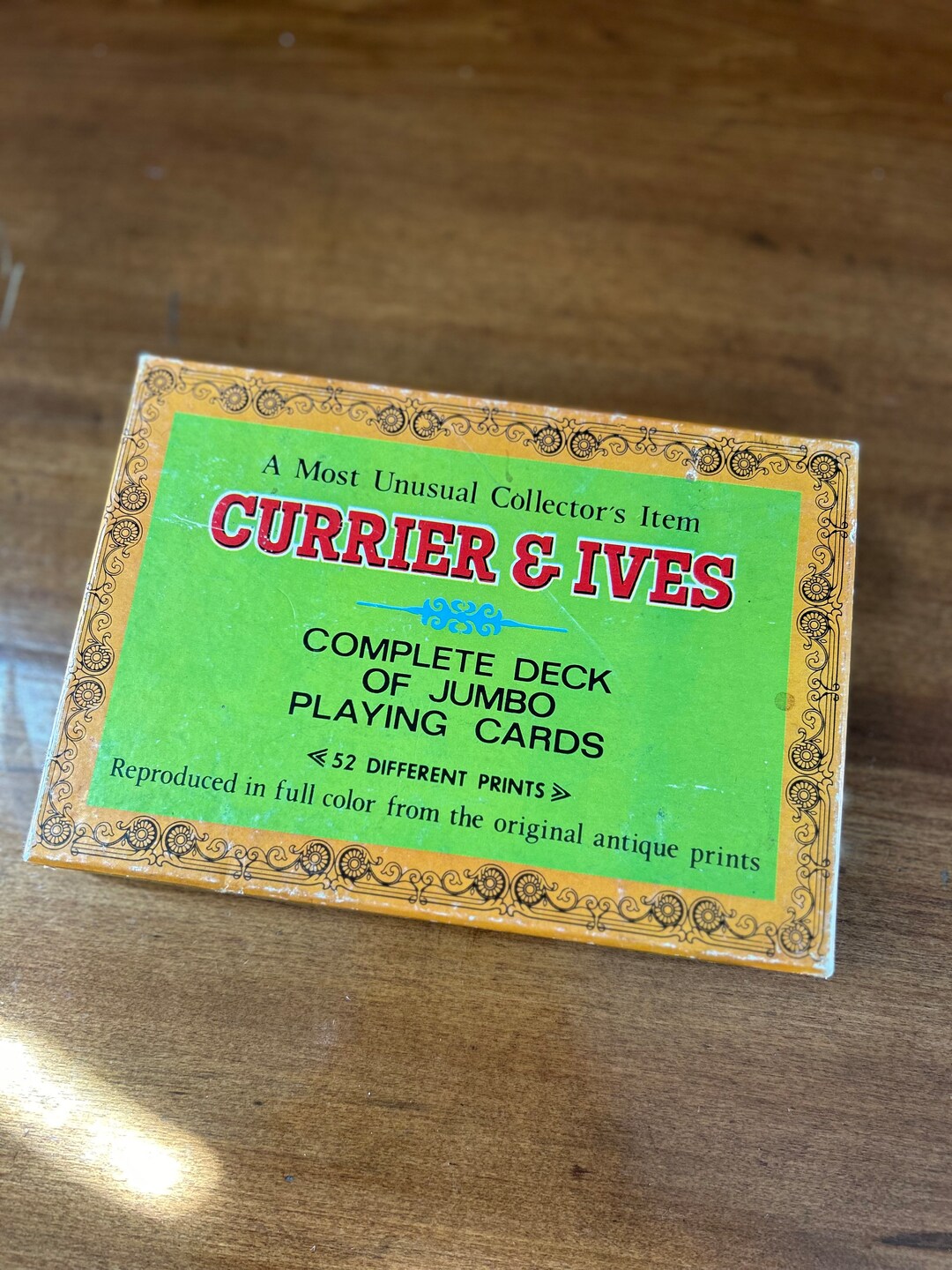 Antique Vintage Set of Currier & Ives Lithograph Jumbo Playing Cards - Etsy