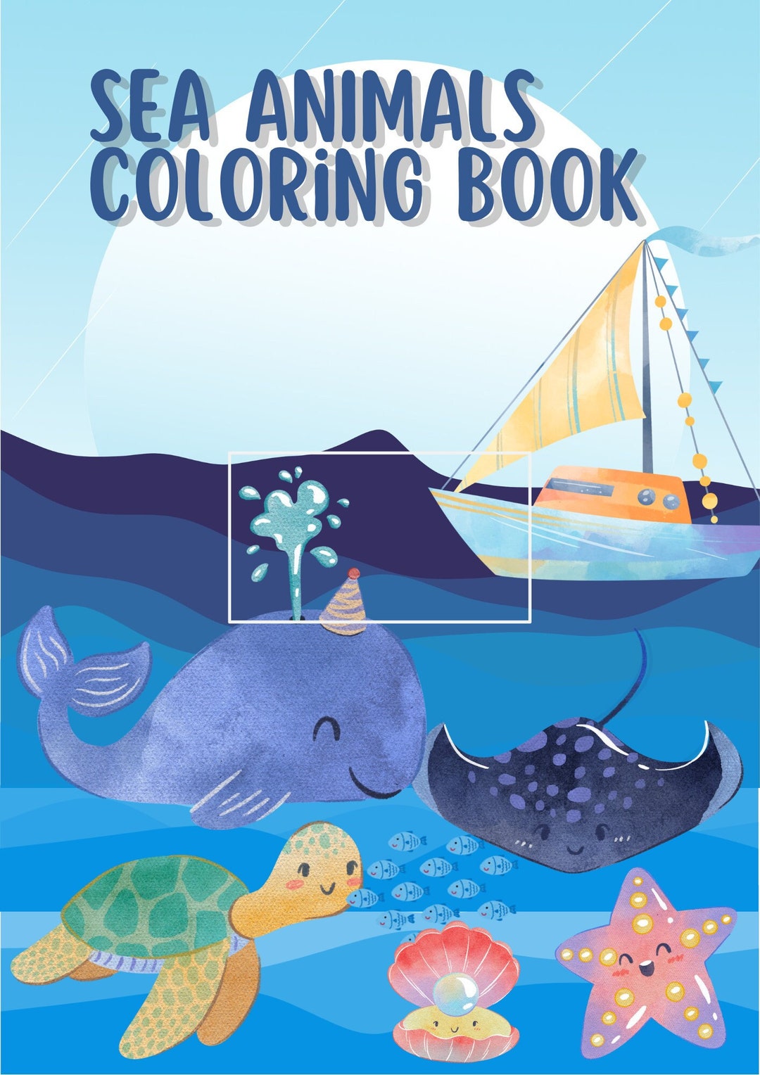Sea Animals Coloring Book - Etsy