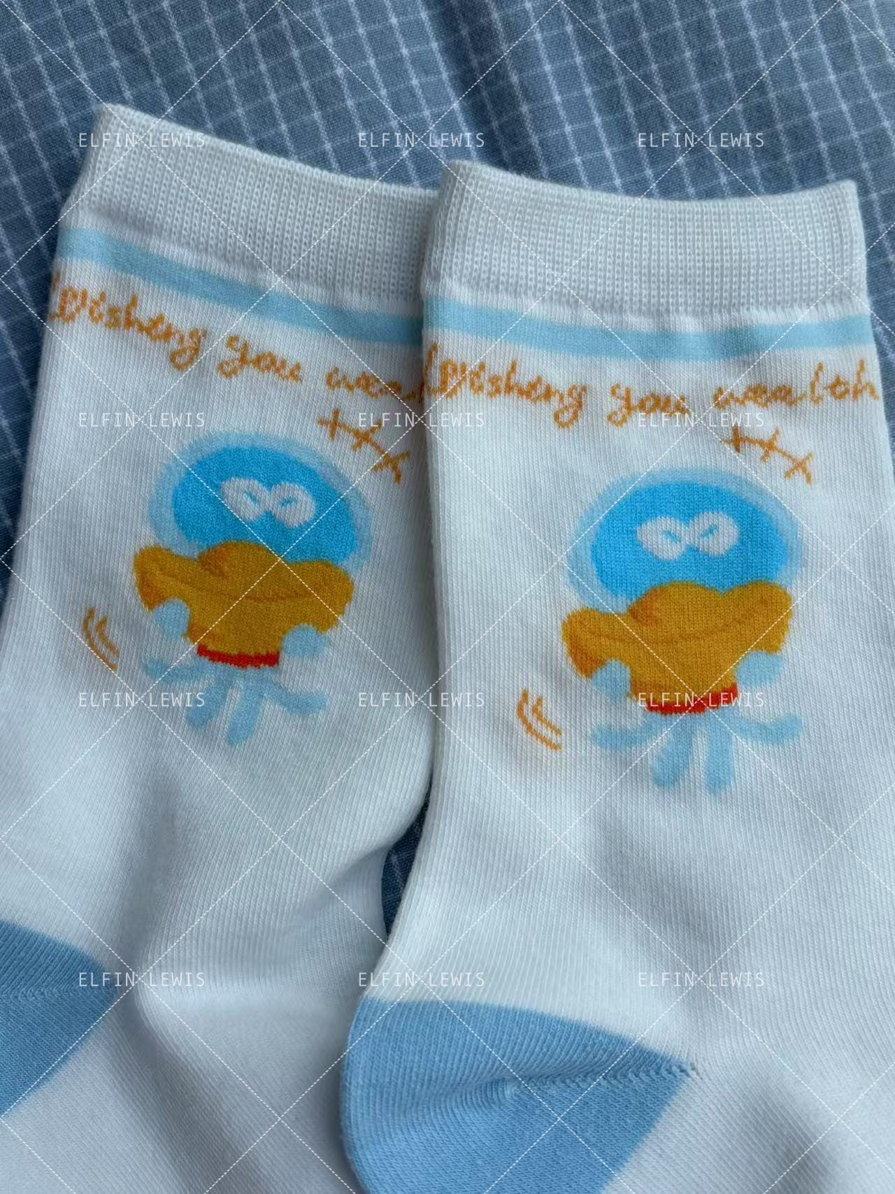 Splatoon Jellyfish Wishing You Wealth Socks - Etsy