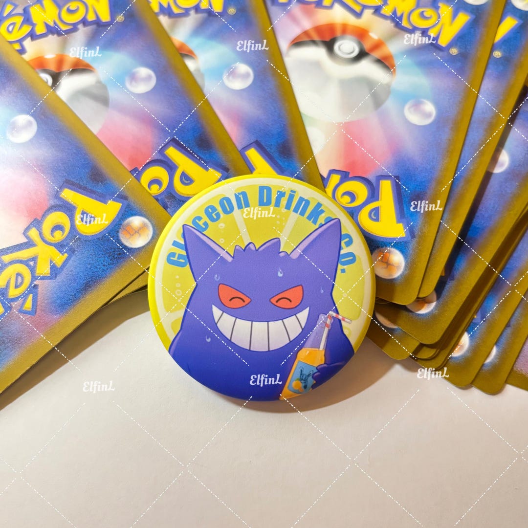 Gengar Lemon Soda Tin Badge 44mm - Etsy