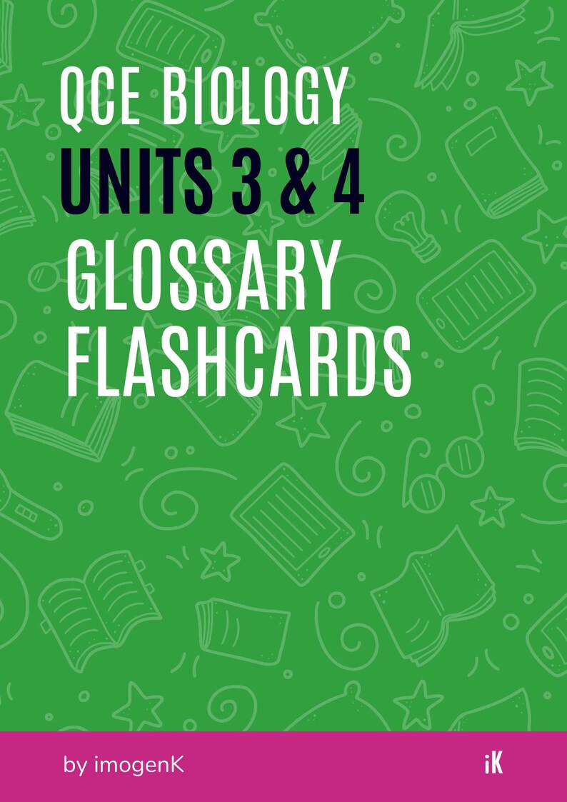 Biology Glossary Flashcards - Etsy