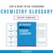 Chemistry Glossary Flashcards - Etsy UK