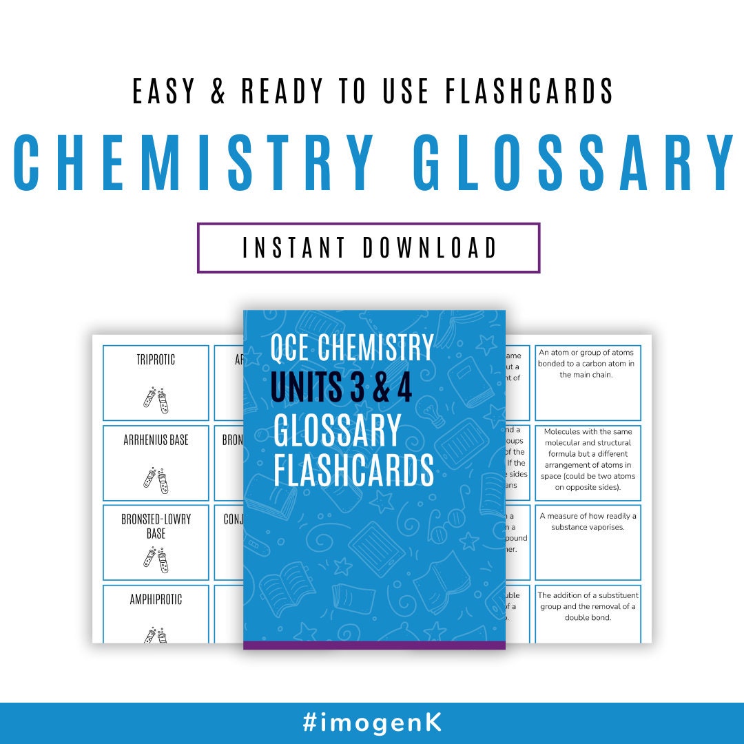 Chemistry Glossary Flashcards - Etsy UK