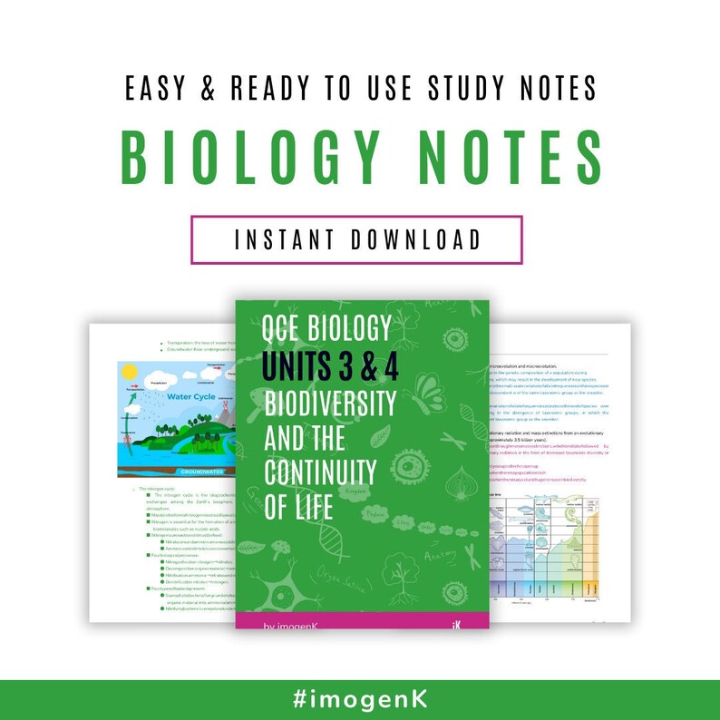 QCE Biology Units 3 & 4 Study Notes - Etsy Australia