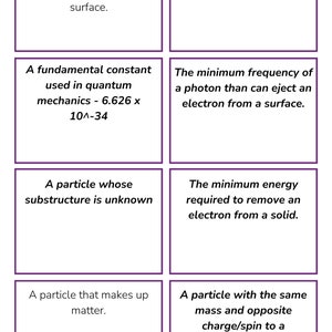 Physics Glossary Flashcards - Etsy