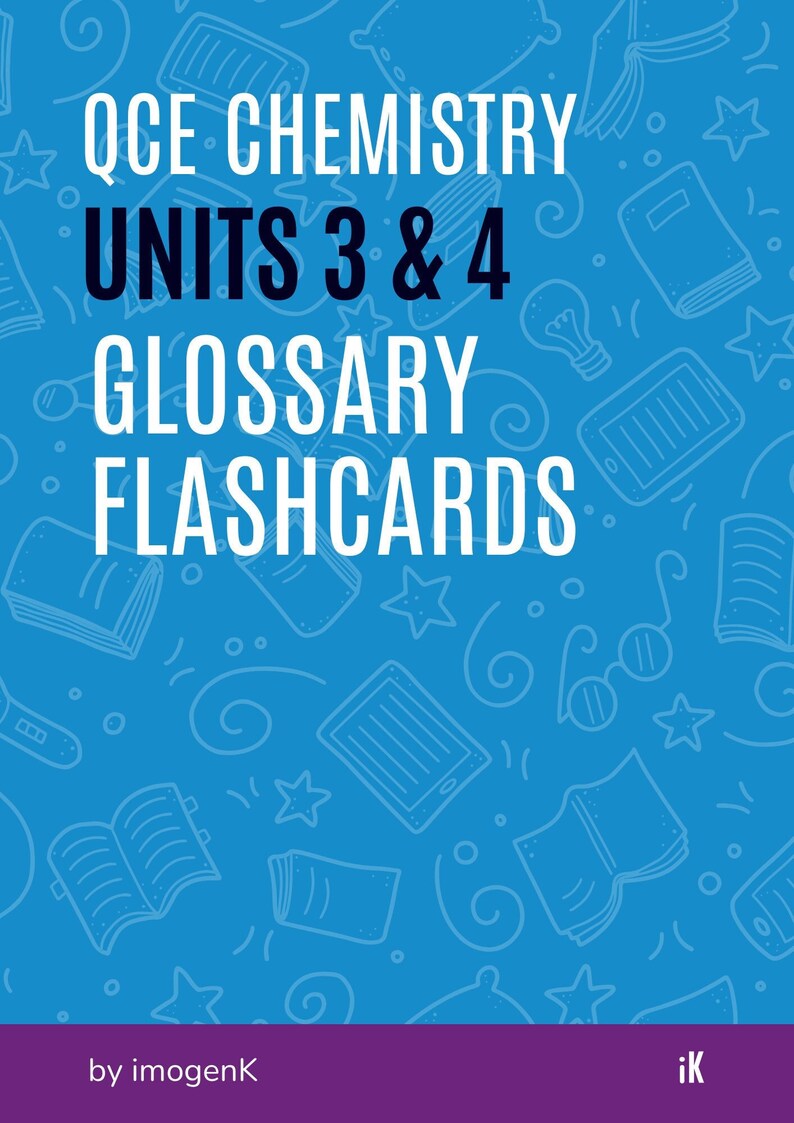 Chemistry Glossary Flashcards - Etsy UK