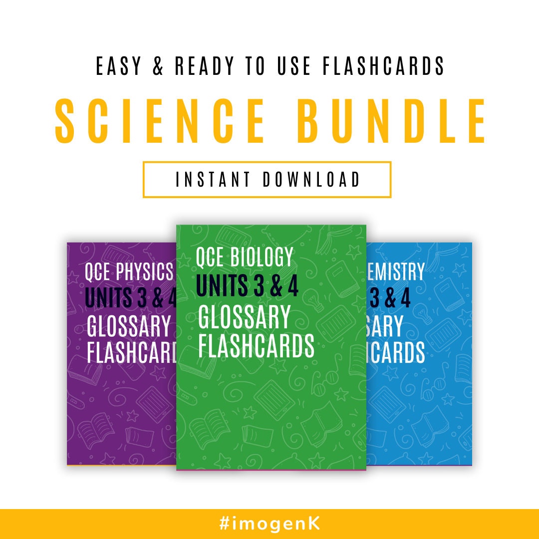 Science Bundle Glossary Flashcards - Etsy