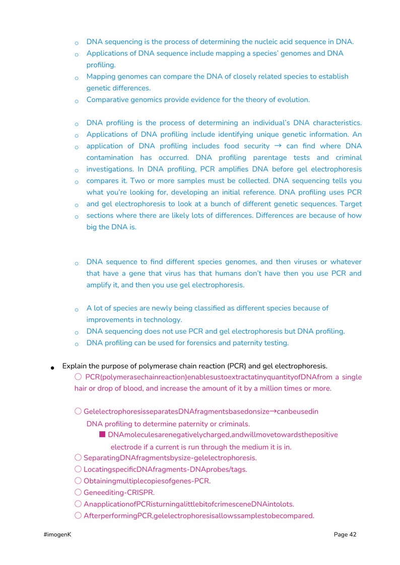 QCE Biology Units 3 & 4 Study Notes - Etsy Australia