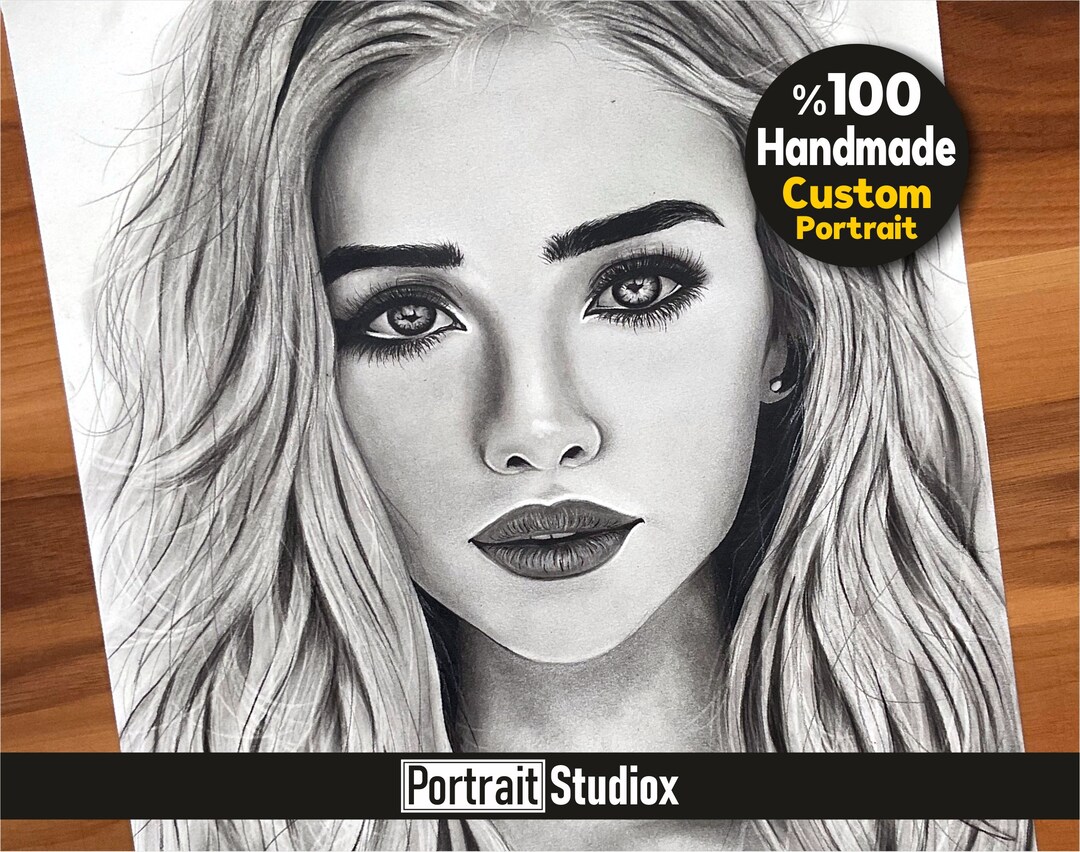 Custom Portrait Drawing - %100 Handmade - Hand Draw - Portrait Art From ...
