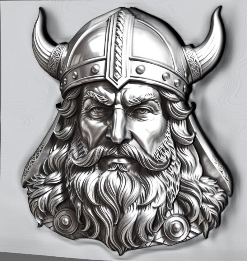 3d Viking STL File for CNC Router Project 3d Cnc Wood Carving Art ...