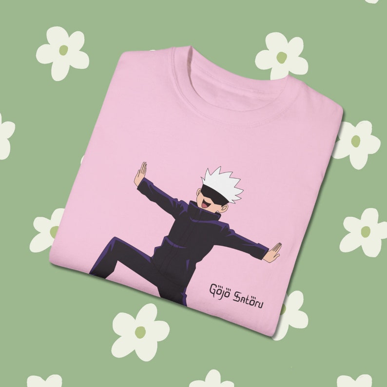 Satoru Gojo Tshirt, Jujutsu Kaisen Inspired Shirt, Cute Pink Anime Gift ...