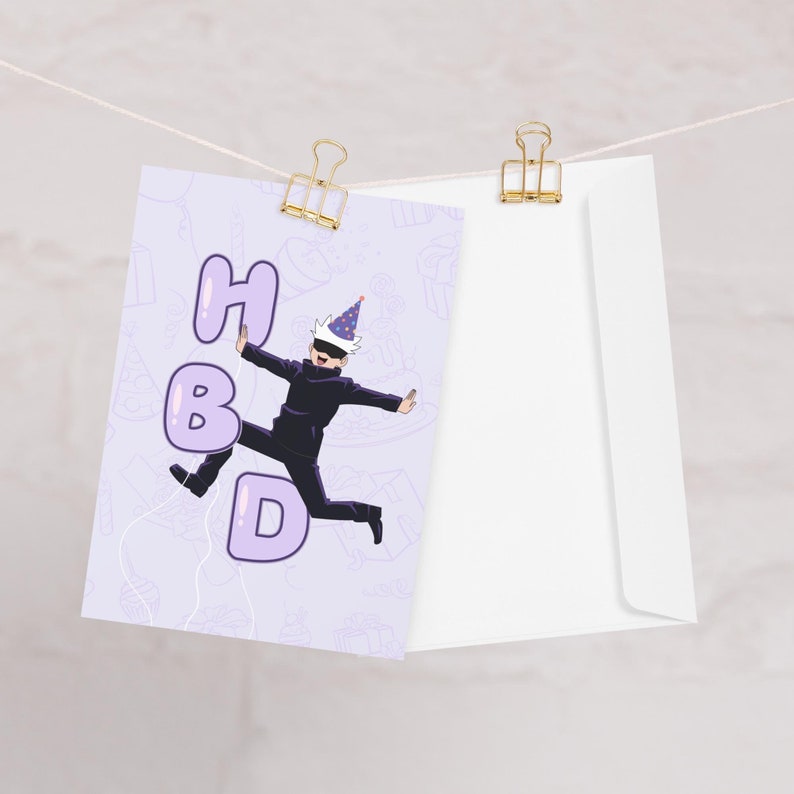 Satoru Gojo Happy Birthday Card | Greeting Card for Jujutsu Kaisen Fans ...