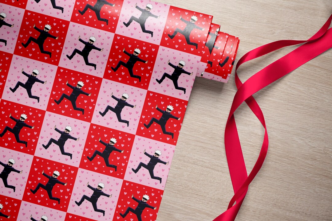 Gojo Satoru Valentine's Day Gift Wrap, Jujutsu Kaisen Gift Wrapping ...