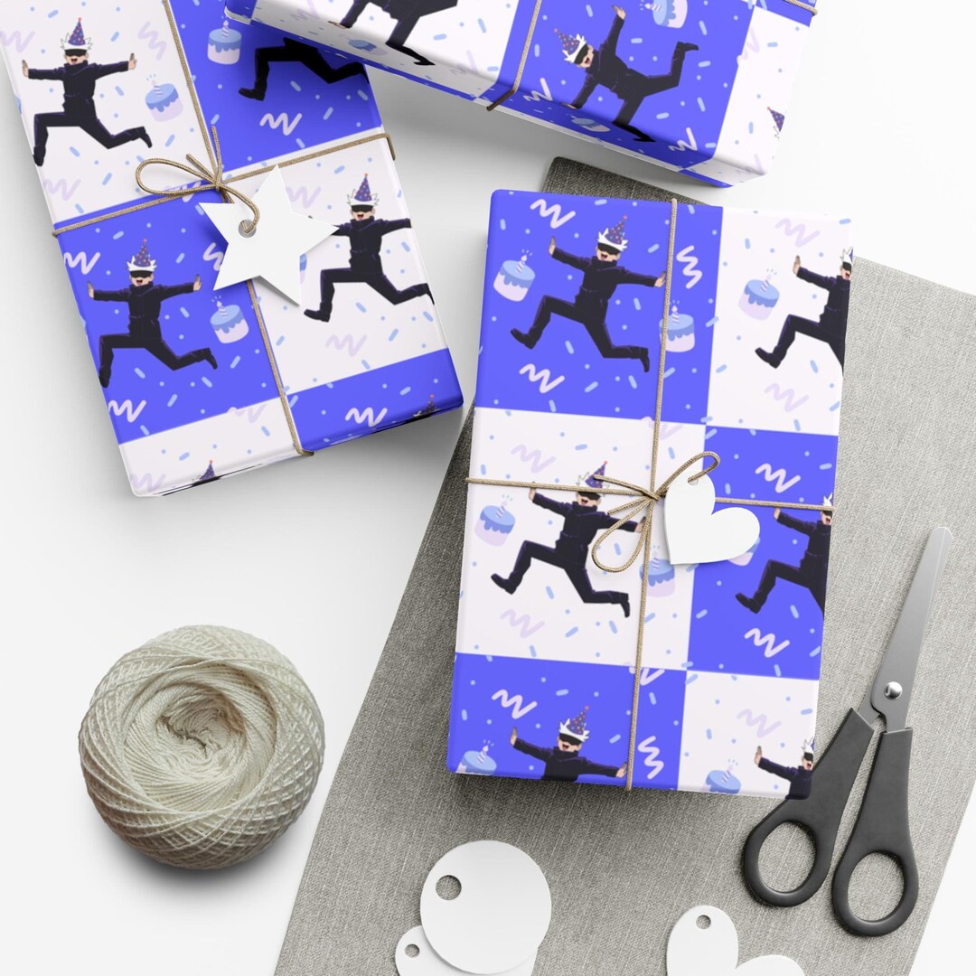 Gojo Satoru Birthday Gift Wrap, Jujutsu Kaisen Gift Wrapping Paper ...