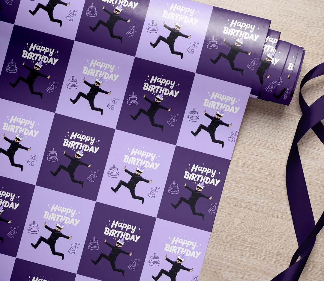 Satoru Gojo Birthday Gift Wrap, Jujutsu Kaisen Gift Wrapping Paper ...