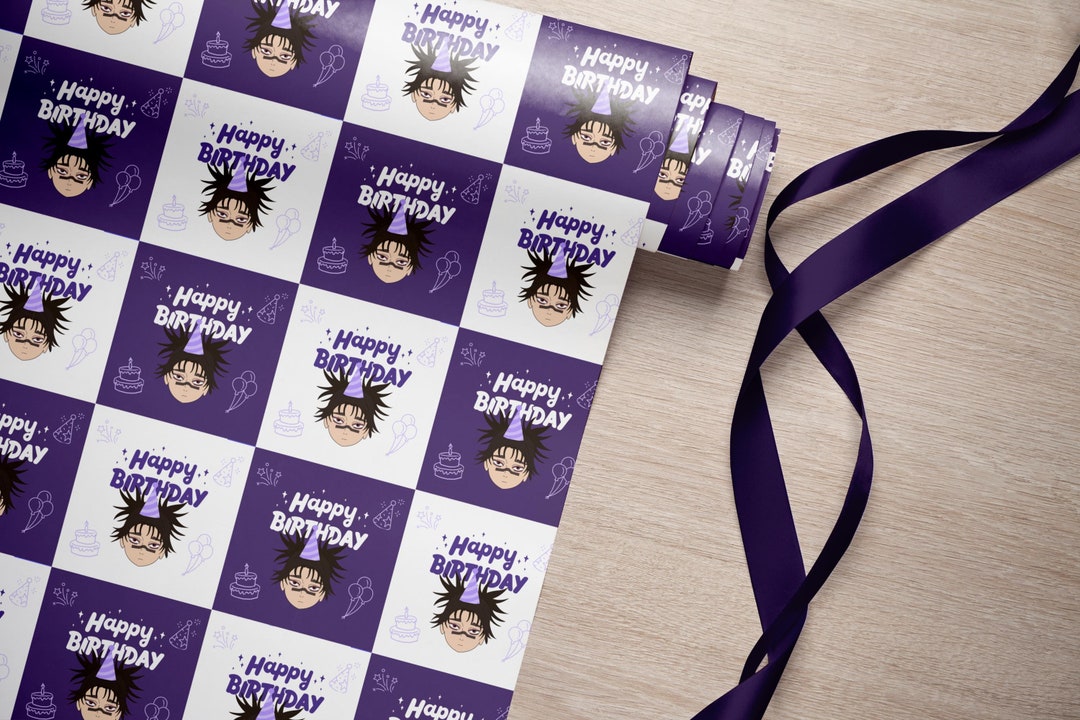 Choso Kamo Birthday Wrapping Paper, JJK Inspired Anime Gift Wrap, 30x72 ...