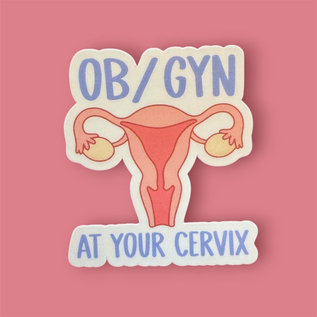 OB/GYN 'at Your Cervix' Sticker - Medical Humor Gift - Etsy