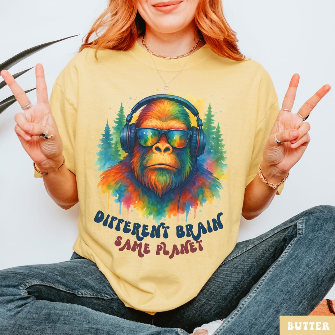 Neurodiversity Sasquatch Comfort Colors Shirt, Autism Awareness Tee - Etsy