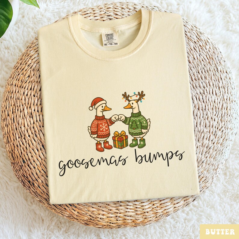 Christmas Goose Bumps Comfort Colors Shirt, Holiday Silly Bird Lover Tee - Etsy