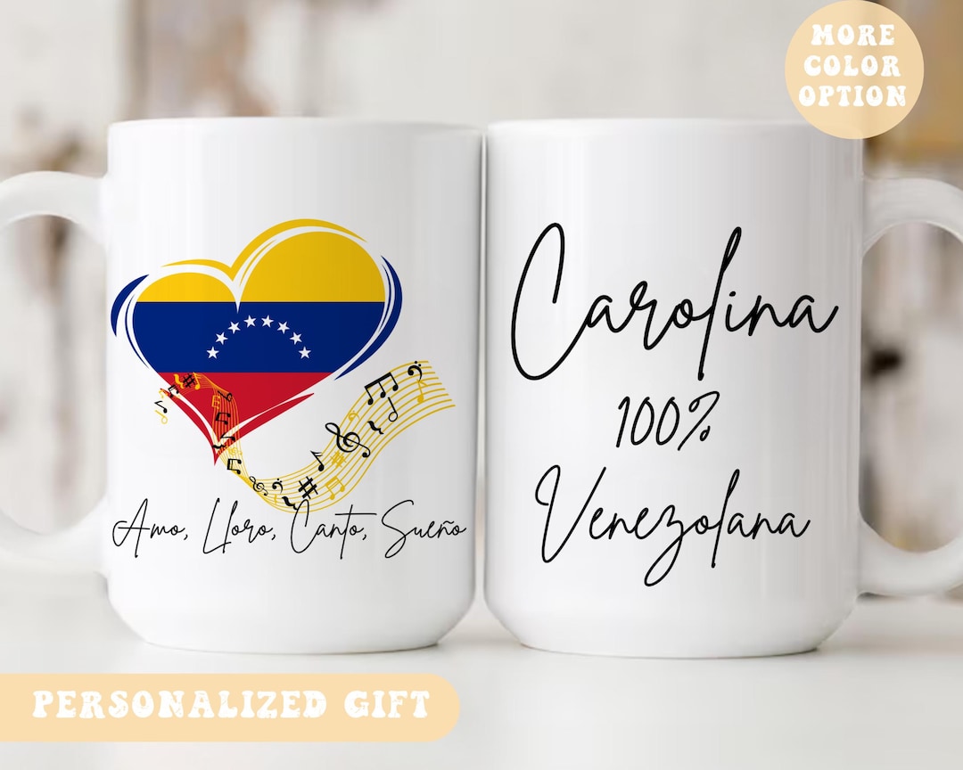 Custom Venezuelan Flag Coffee Mug Venezuela Flag Heart Mug Gift for ...