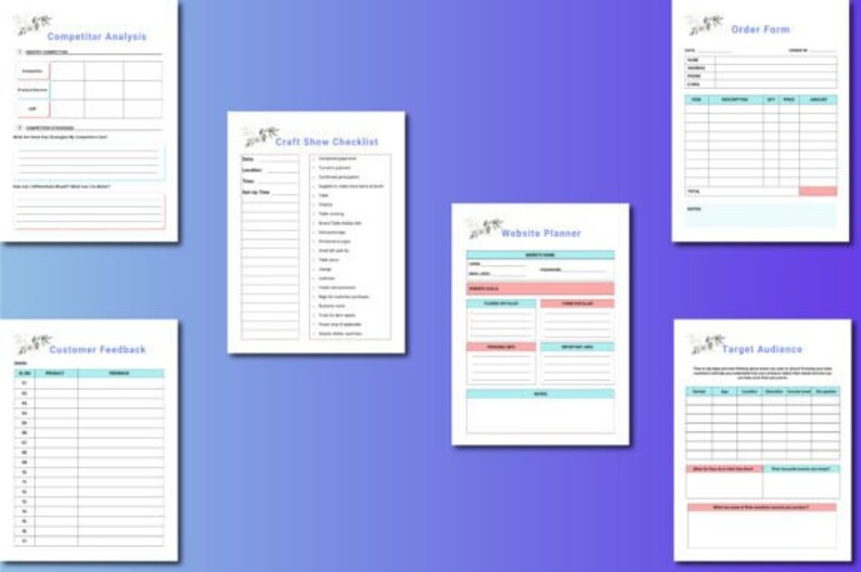 Printable Business Planner Template Digital Planner Insert Small ...