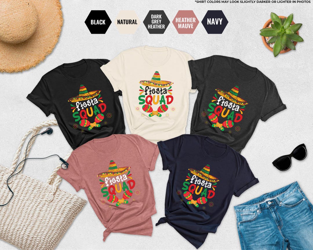 Fiesta Squad Shirt, Mexican Theme Shirt, Fiesta Crew Shirt, Cinco De ...