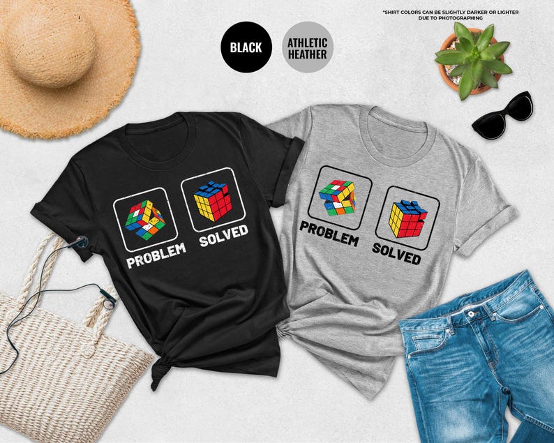Problem Soved Rubik Cube Shirt, Rubik's Cube Tee, Rubik's Solve Lover ...
