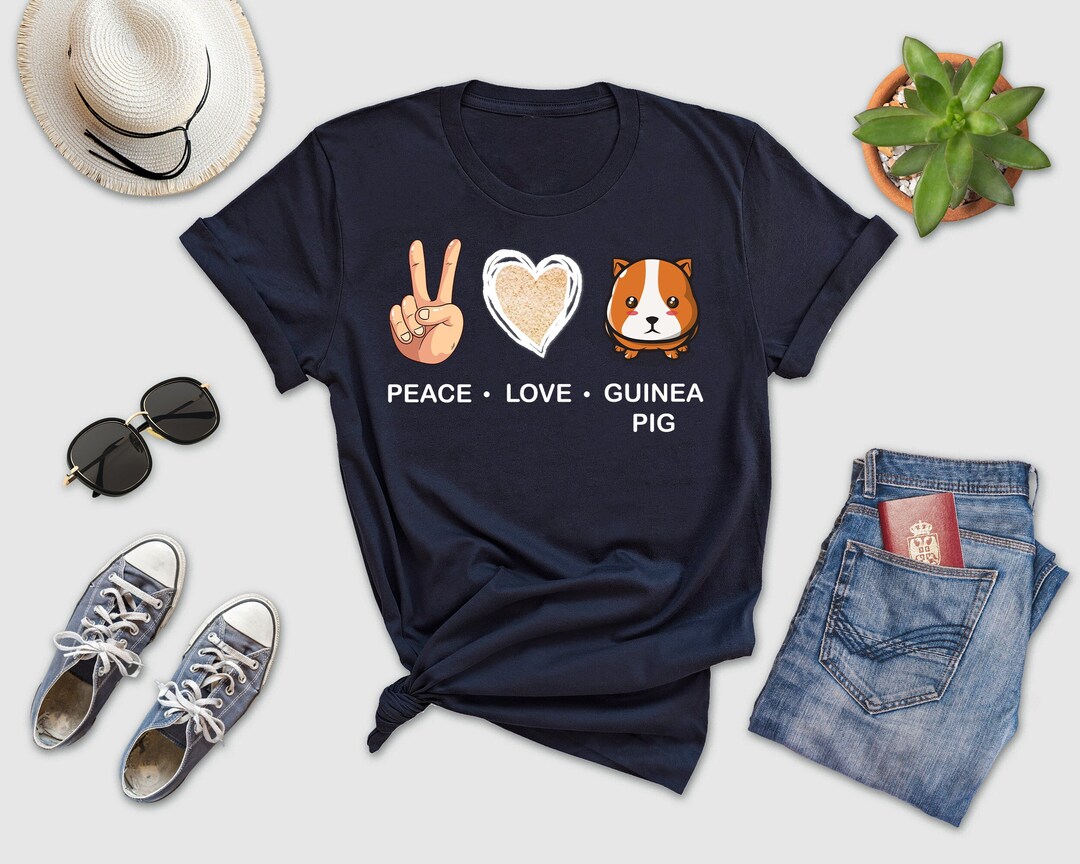 Peace Love Guinea Pigs Shirt, Pet Lover Shirt, Hamster Shirt, Animal ...