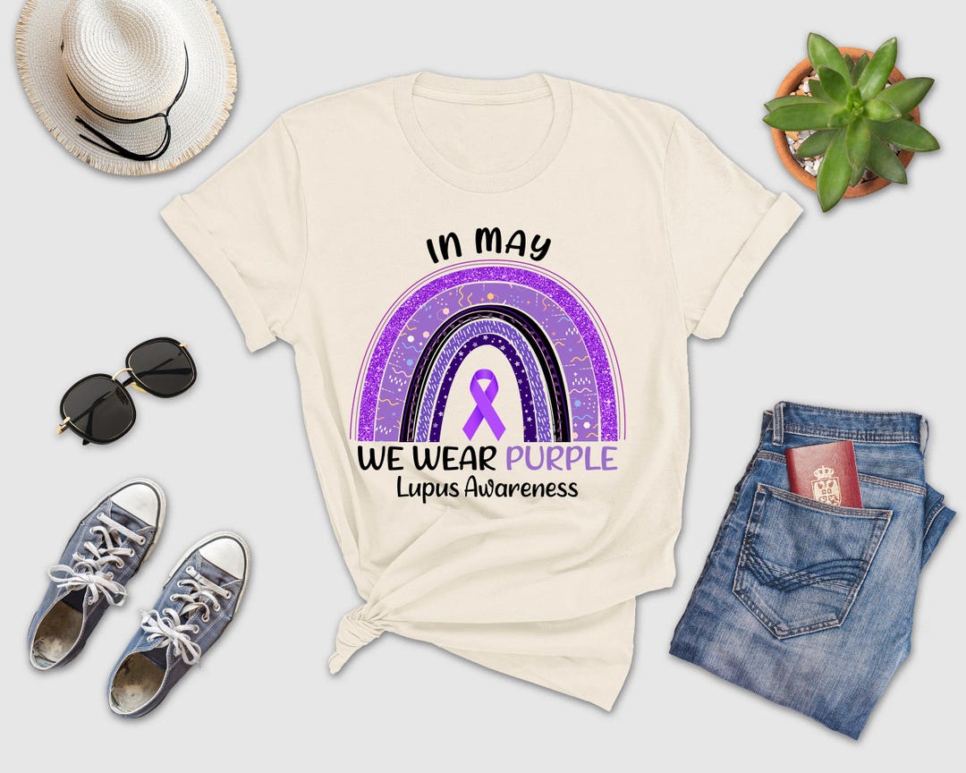 In May We Wear Purple Lupus Awareness Shirt, Nobody Fights Alone Shirt ...