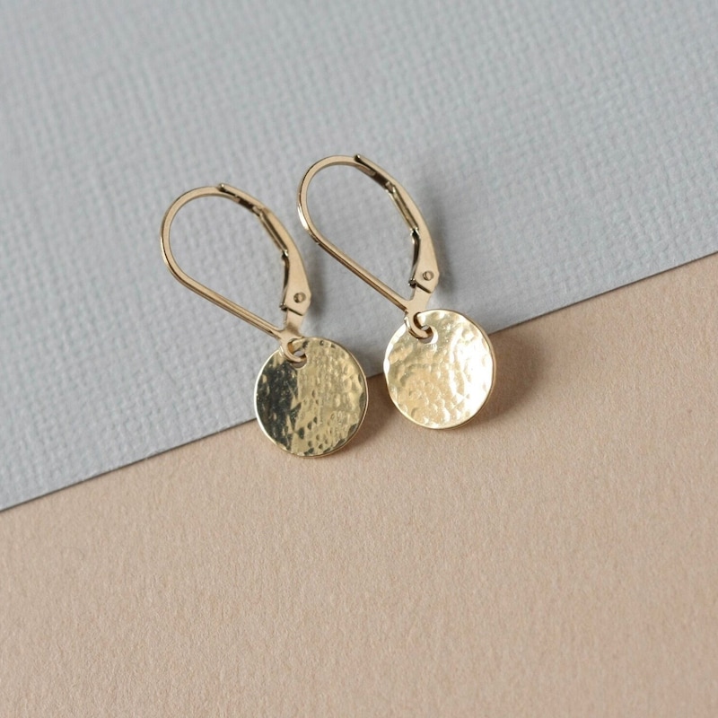 Gold Disc Earrings - Etsy