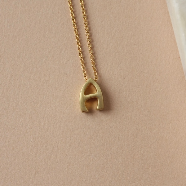 Gold Letter Necklace - Etsy