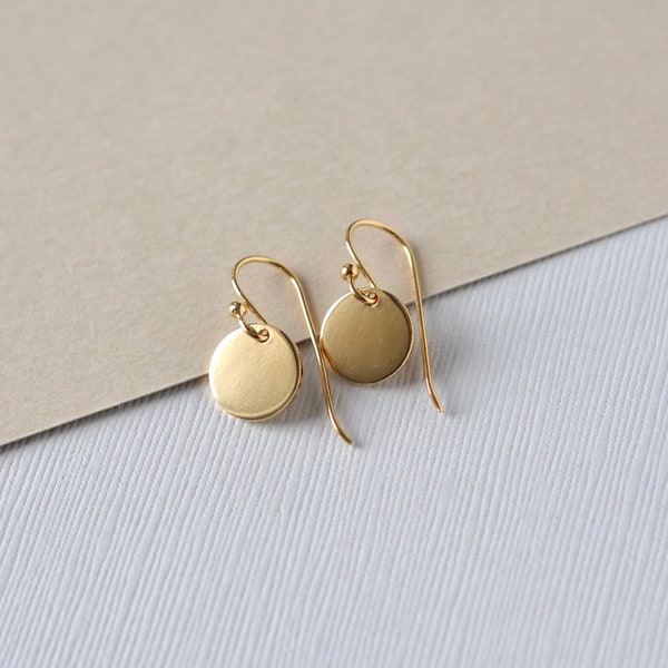 Gold Disc Earrings - Etsy