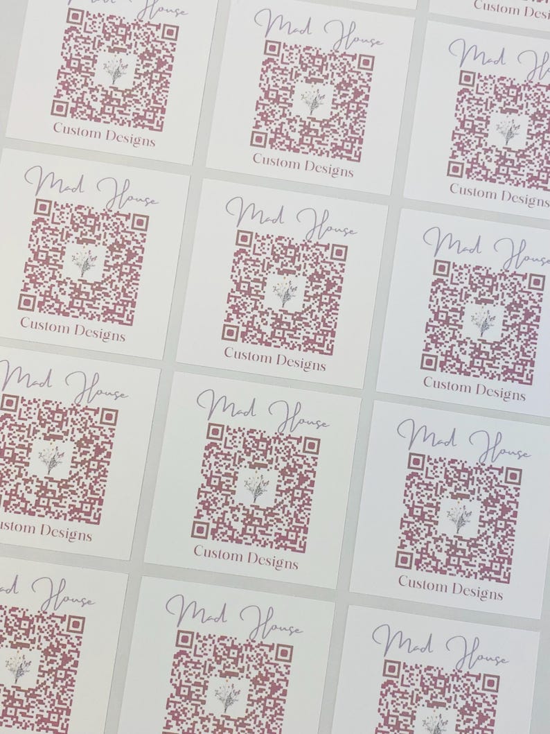 QR Code Sticker Sheets - Etsy
