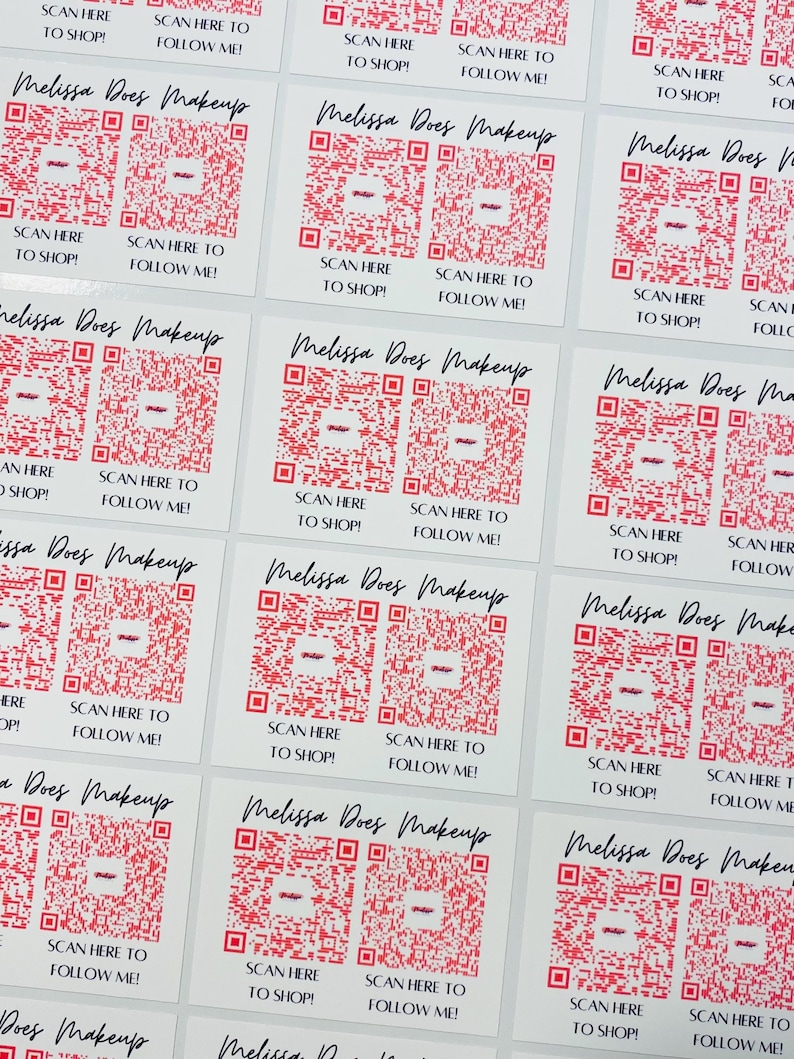QR Code Sticker Sheets - Etsy