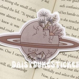Aesthetic Floral Planet Sticker - Etsy