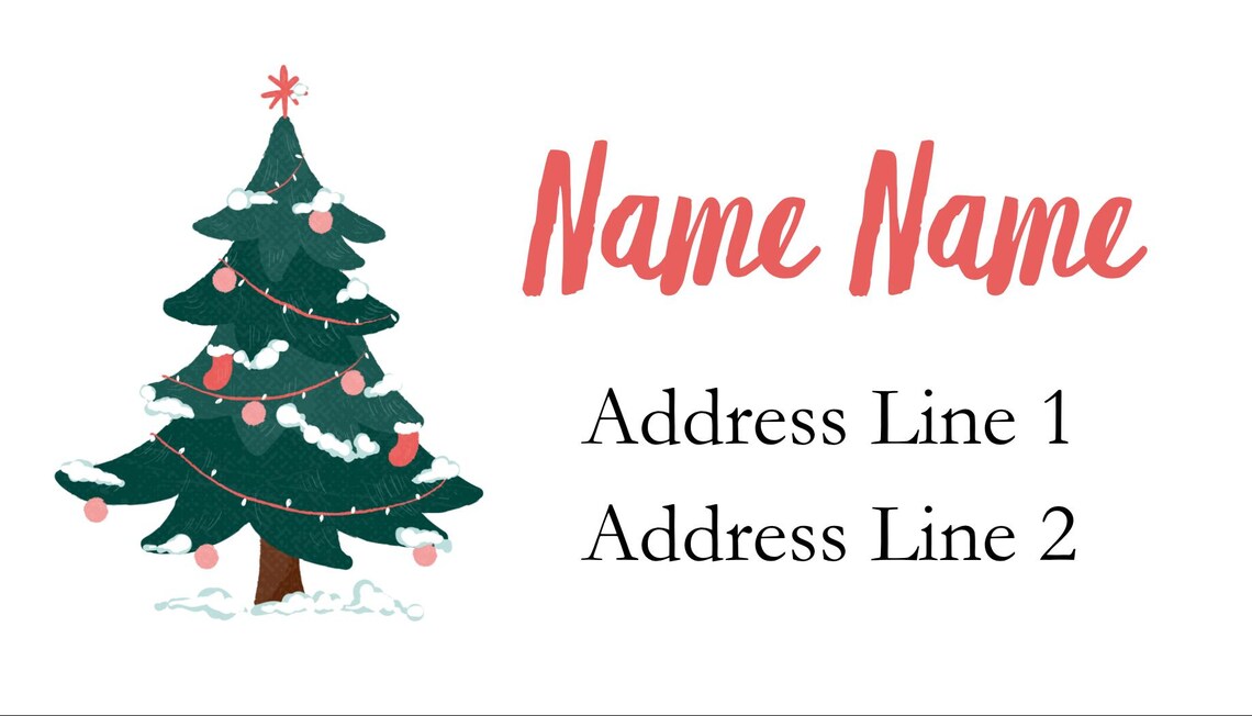 Christmas Address Labels - Etsy