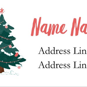 Christmas Address Labels - Etsy