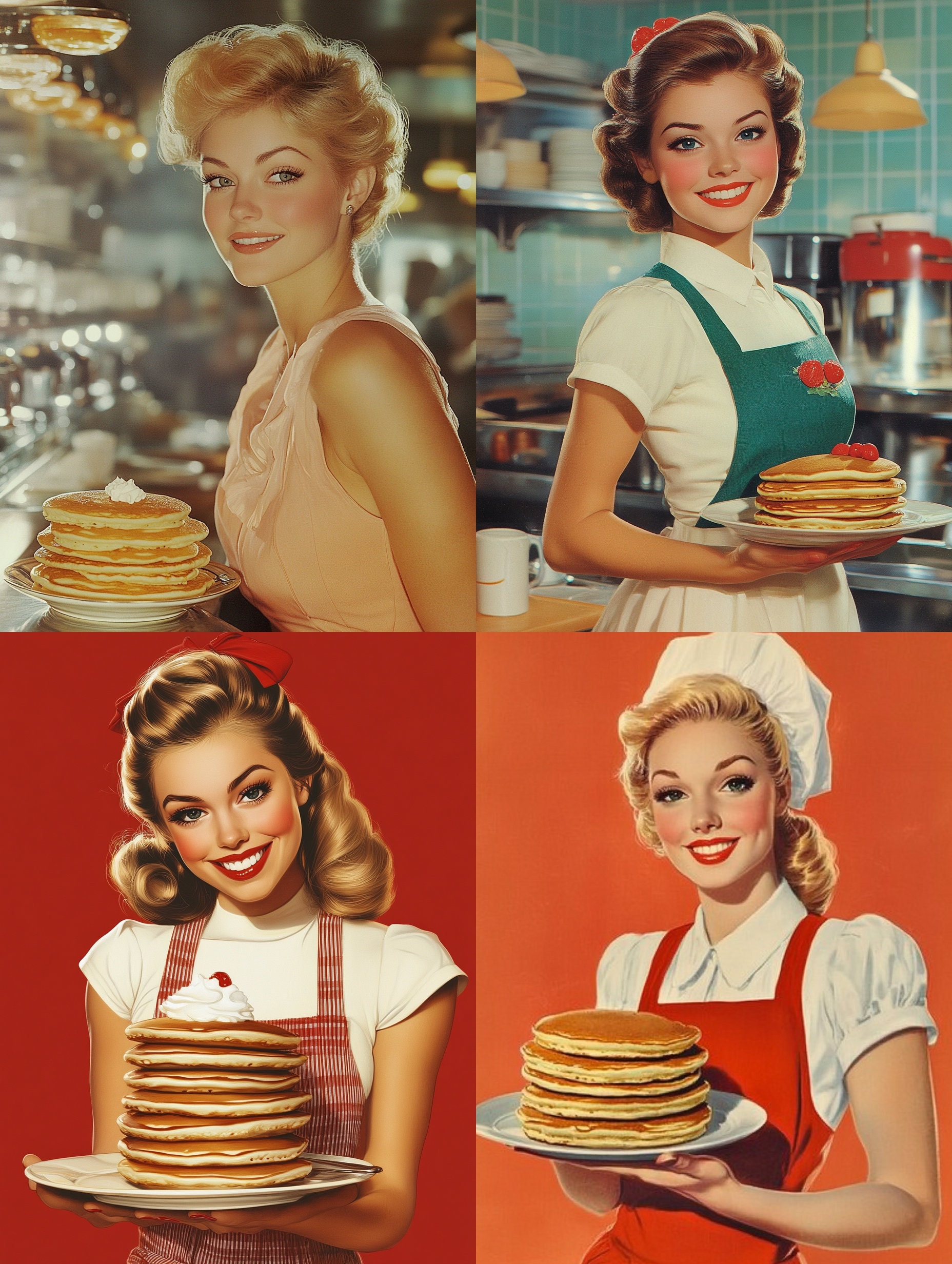 Four Posters - 1960s Golden Age Advertising Illustration. Beautiful ...