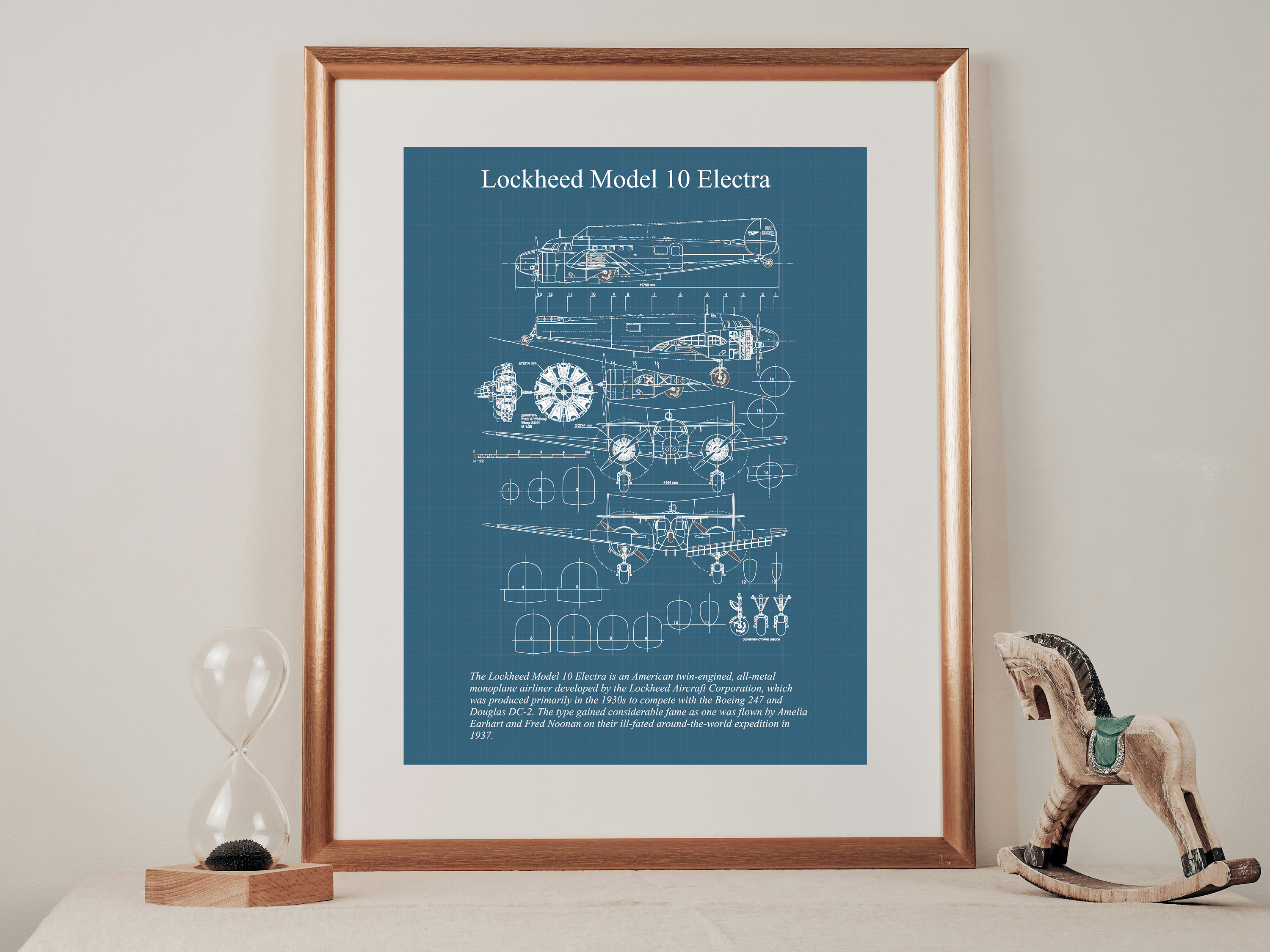 Lockheed Model 10 Electra Blueprint - Etsy