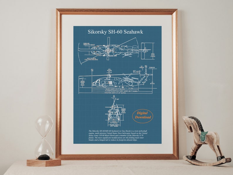 Sikorsky SH-60 Seahawk Blueprint - Etsy