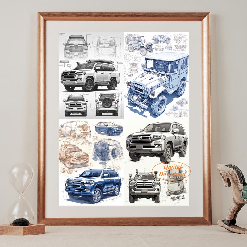 Land Cruiser Drawing - Etsy Australia