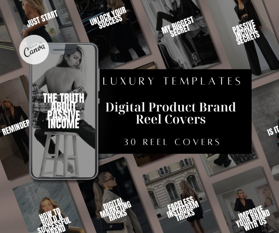 30 Digital Product Brand Reel Covers With MRR Social Media Reel Covers ...