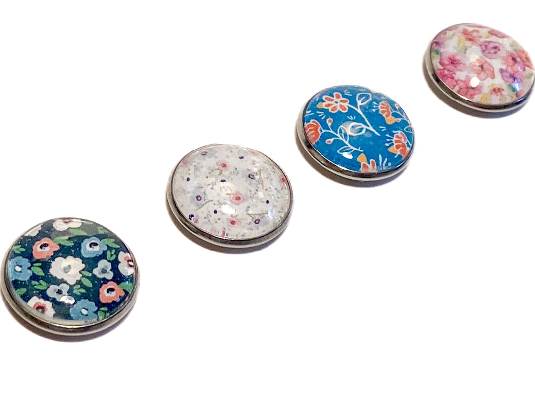 Handmade Floral Glass Magnet Set, Kitchen Fridge Decor - Etsy
