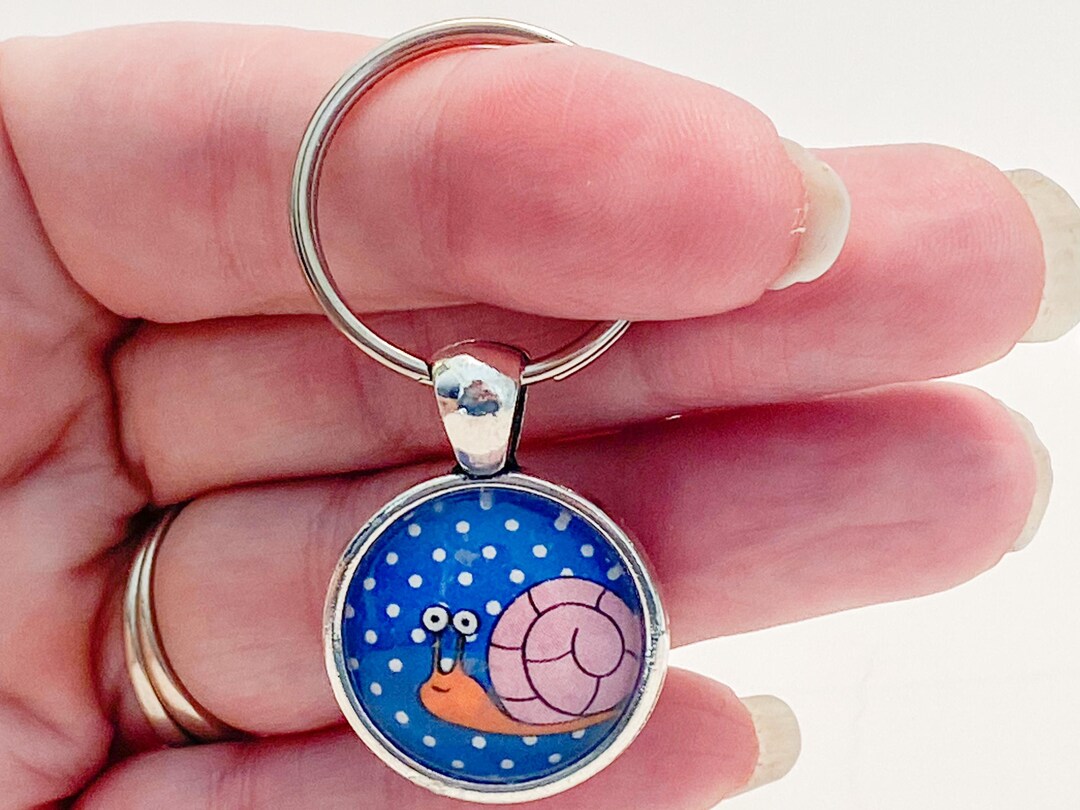 Cute Snail Keychain, Handmade Keychain, Keyring for Kids, Small Keyring ...