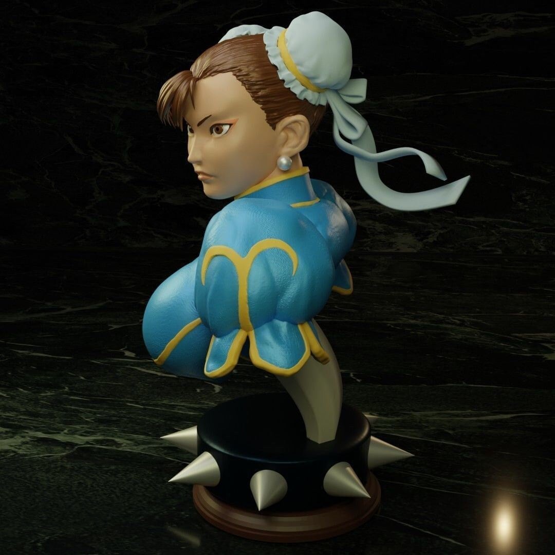 Chun Li Bust High Quality 3d Printer Model, Stl File ,3d Printing 3D ...