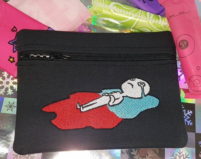 Period Puddles Tampon and Maxi Pad Holder Zippered Fabric Purse Pouch ...