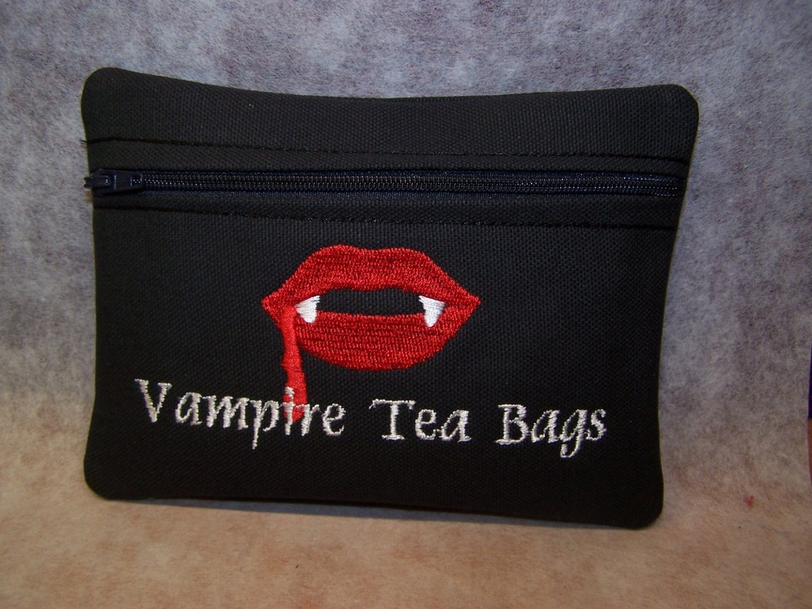 Vampire Tea Bags Tampon & Maxi Pad Bag Zippered Fabric Purse | Etsy